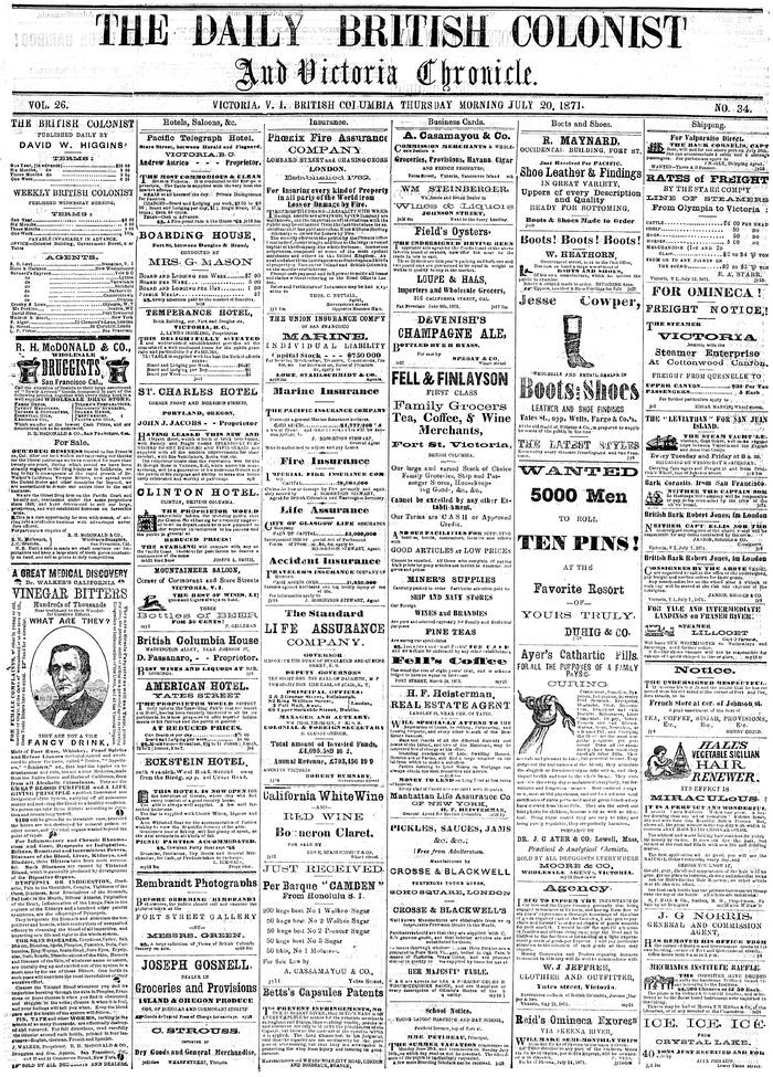 1871: British Columbia joins Canada | Vancouver Sun