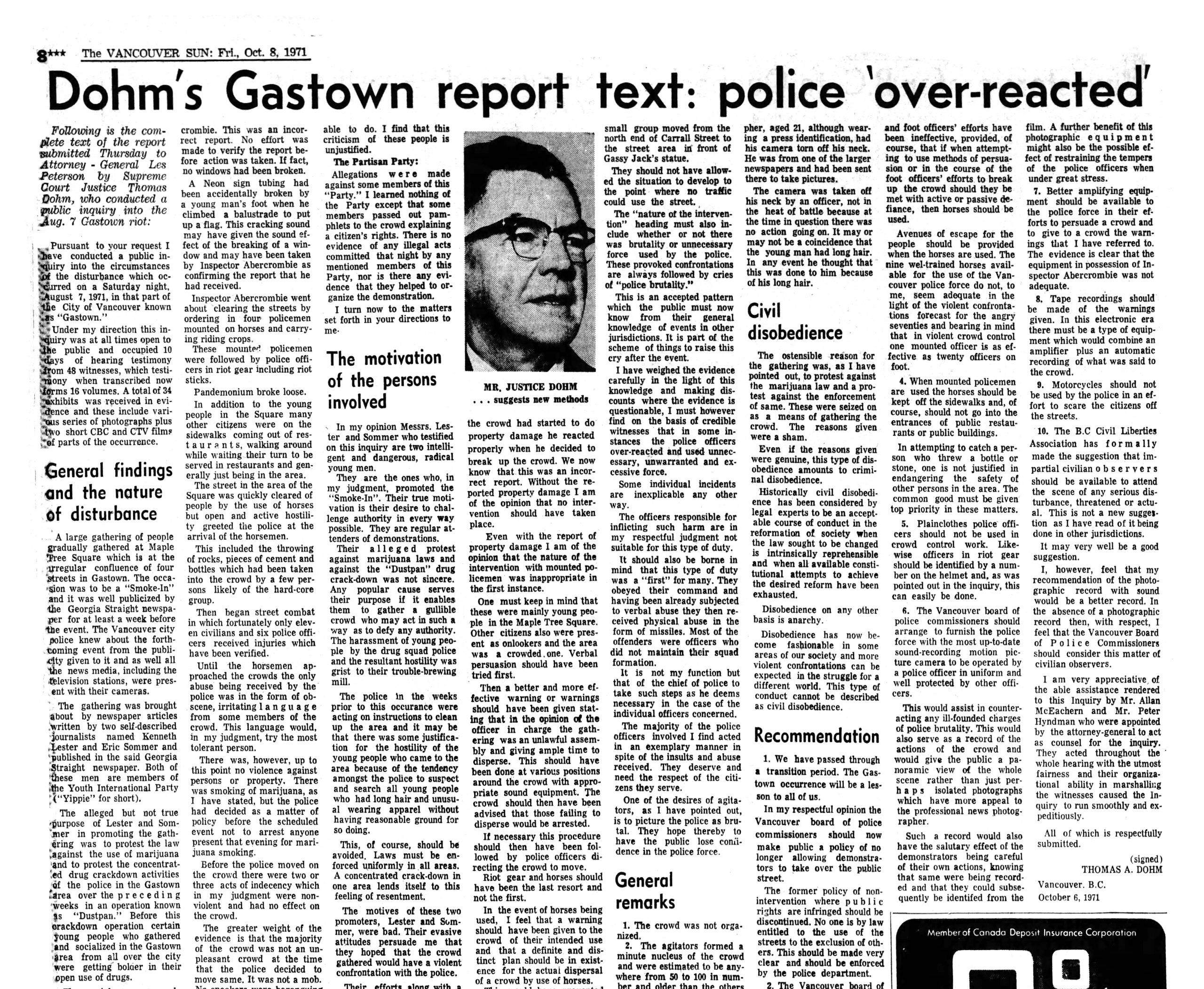 Gastown Riot: A young family was caught in the middle as police ...