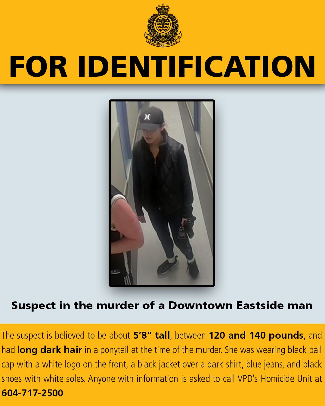 Vancouver police release photo of suspect in DTES homicide | Vancouver Sun