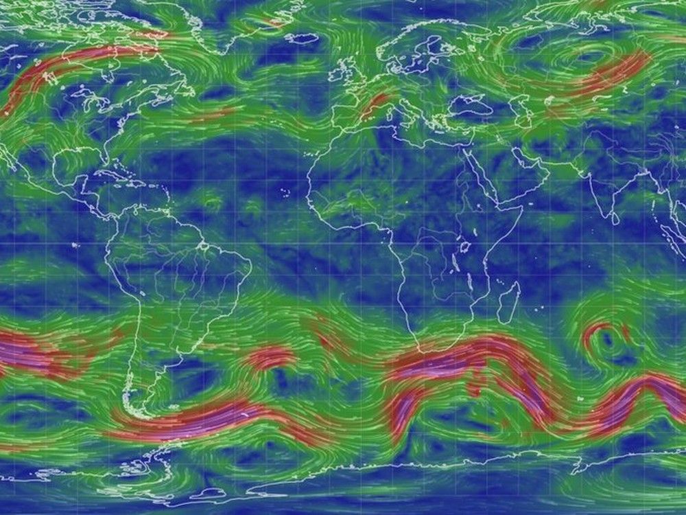 Earth's jet streams described as chaotic, like a Van Gogh painting ...