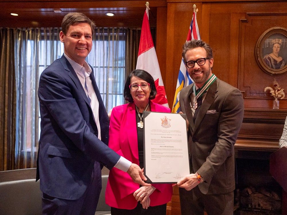 Exclusive: Actor Ryan Reynolds returns to receive Order of B.C ...