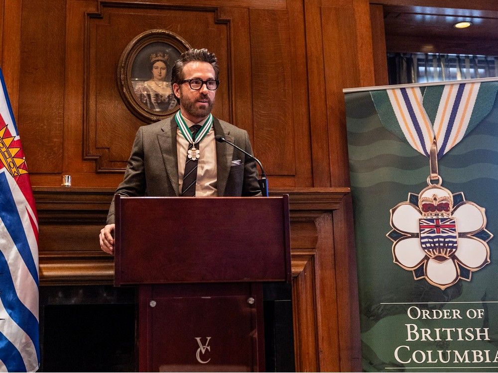 Exclusive: Actor Ryan Reynolds returns to receive Order of B.C ...