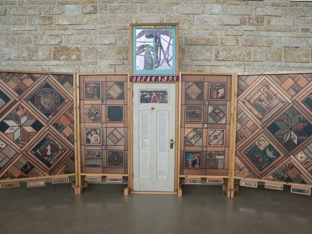 B.C. artist Carey Newman-Hayalthkin’geme’s Witness Blanket on display ...