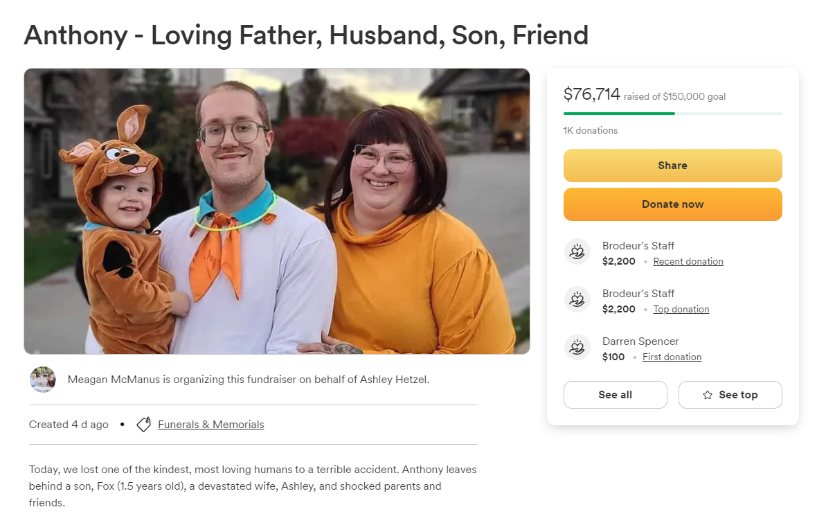 New crowdfund goal set for widow, son of B.C. man killed by snowplow ...