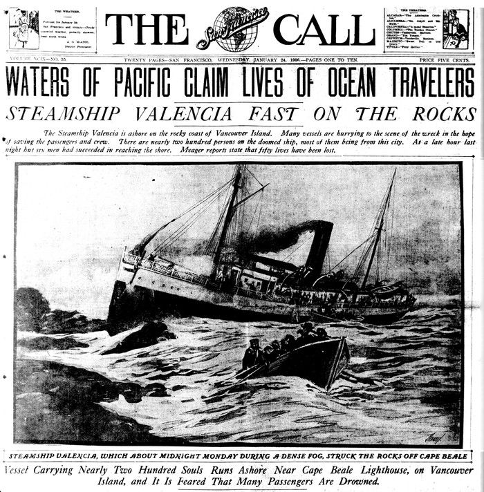 Deadly shipwreck off Vancouver Island in 1906 killed 136 people ...