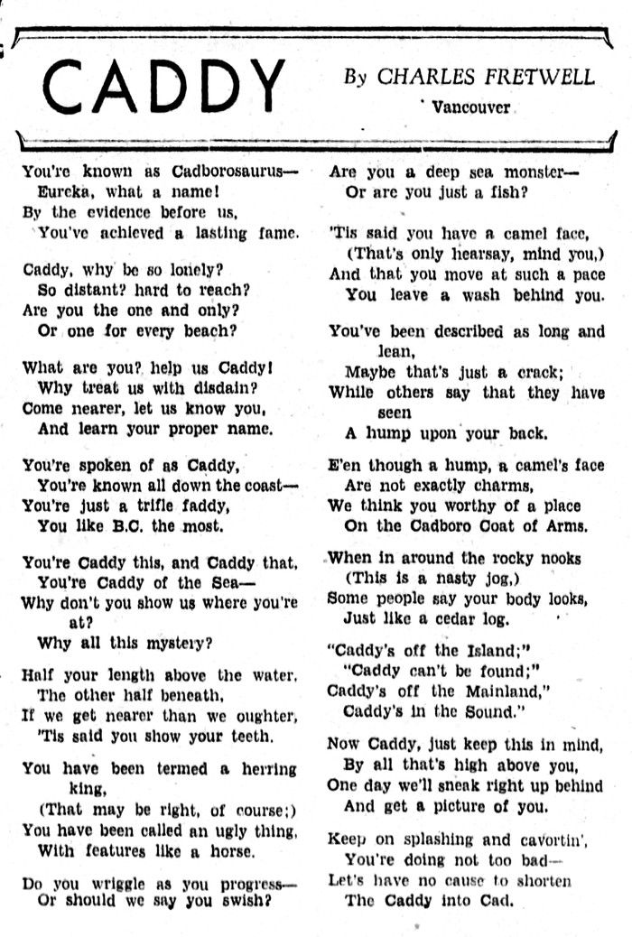 Caddy the Cadborosaurus visits Bowen Island, scares boaters | Vancouver Sun