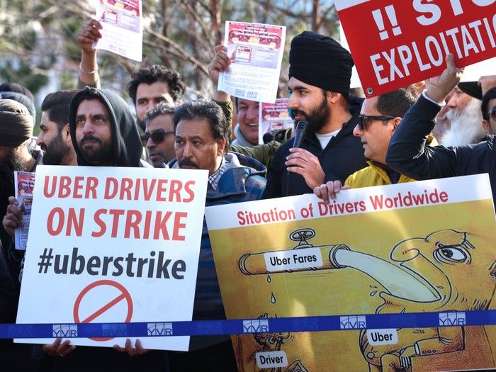 Uber drivers protest at Vancouver airport in Valentine's Day 'strike ...