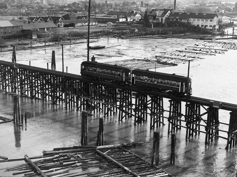 Marpole trestle was built for passenger service to Steveston ...