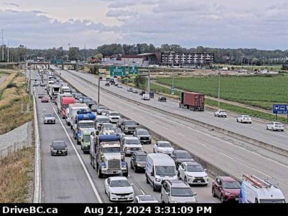 Traffic alert: Highway 99 closed due to downed power lines in Delta ...