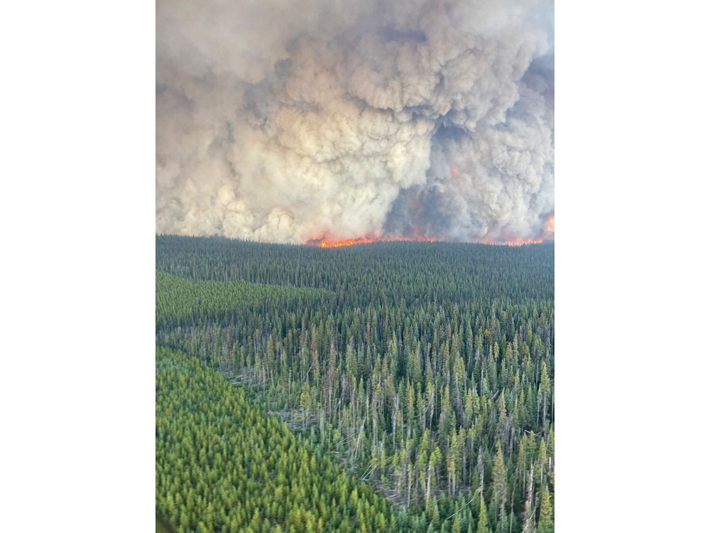B.C. Interior wildfires show increased activity and evacuation alert ...
