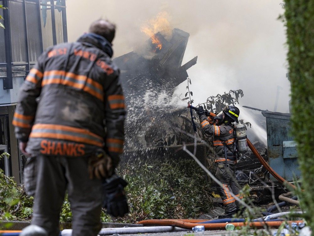 Firefighters battle blaze at seniors housing complex in Lynn Valley ...
