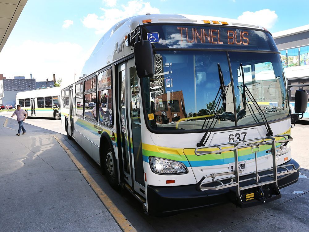 Route changes on Detroit's streets start this week for tunnel bus ...