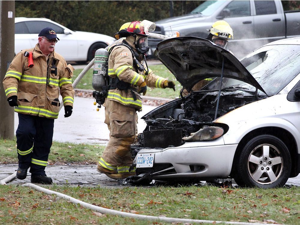 Photo: LaSalle firefighters respond to minivan fire | Windsor Star