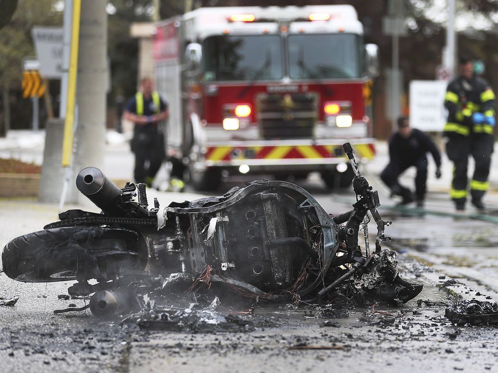 Photos: Motorcycle destroyed by fire | Windsor Star