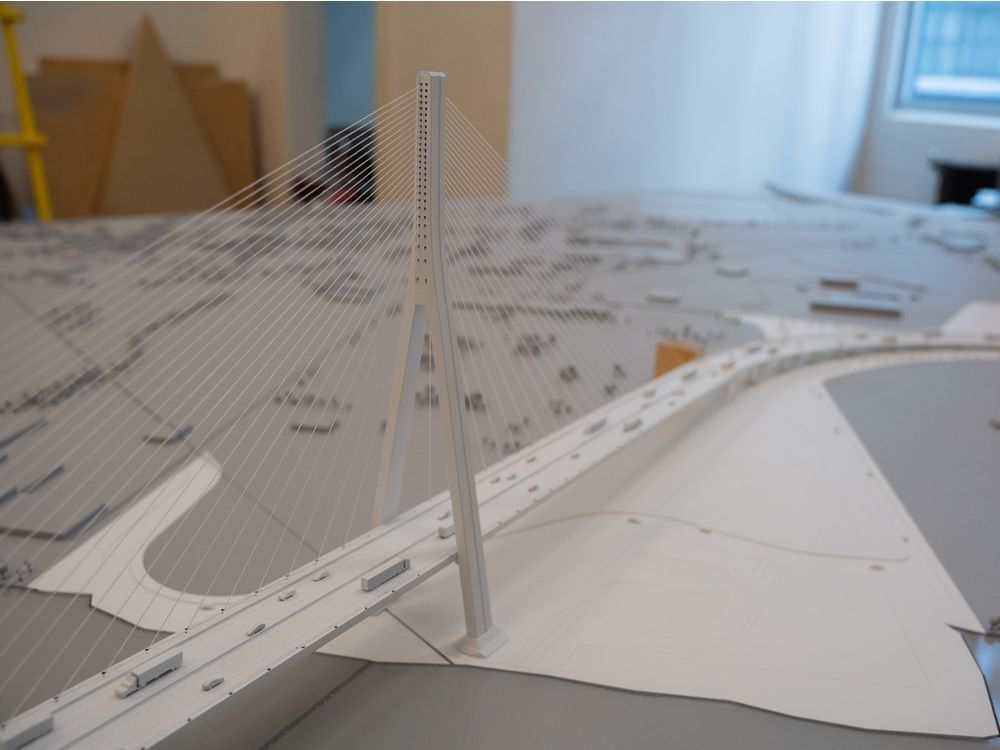 Designers unveil detailed large-scale model of Gordie Howe bridge ...