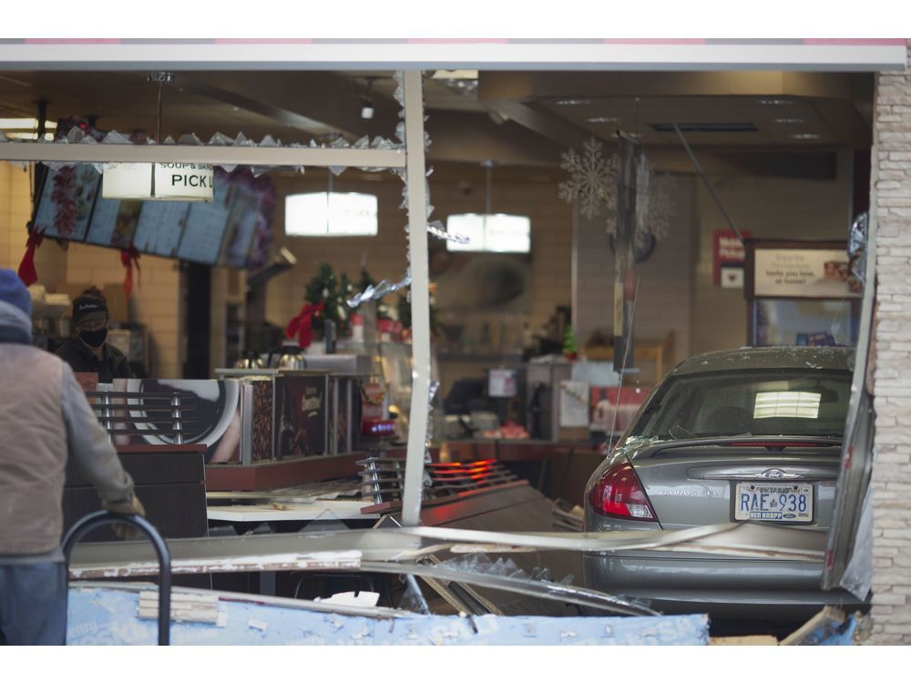 No one injured after car crashes into Belle River Tim Horton's ...