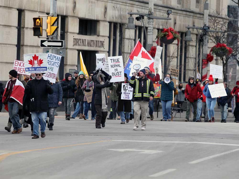Windsor police lay multiple charges after downtown anti-mask protest ...