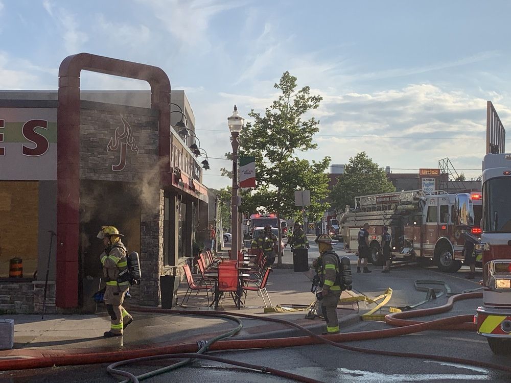 Photos: Crews battle fire at Via Italia eatery | Windsor Star