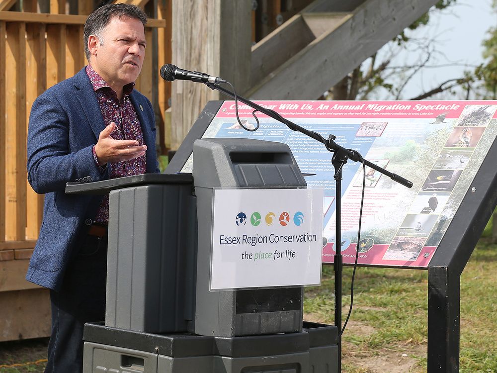 Upgraded hawk tower, trail improvements unveiled at Holiday Beach ...