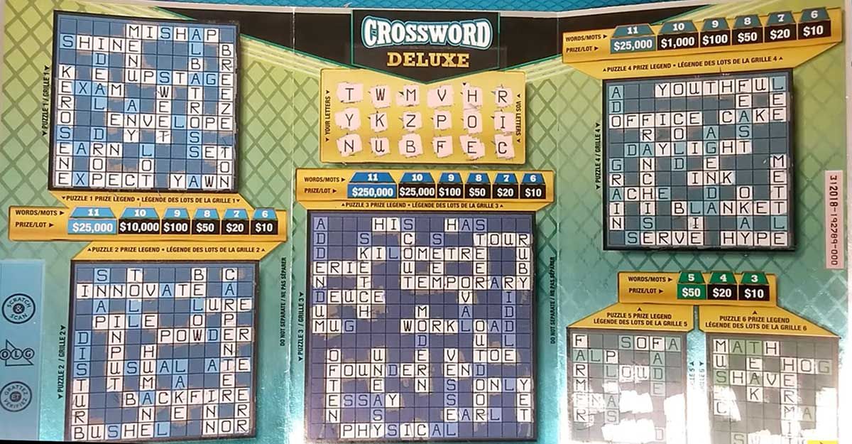 Kingsville man wins $250,000 playing Instant Crossword | Windsor Star