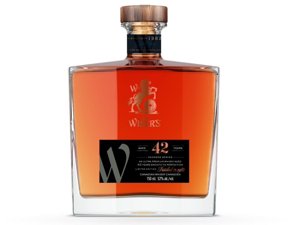 J.P. Wiser's premium whisky aged 42 years in Lakeshore barrels ...
