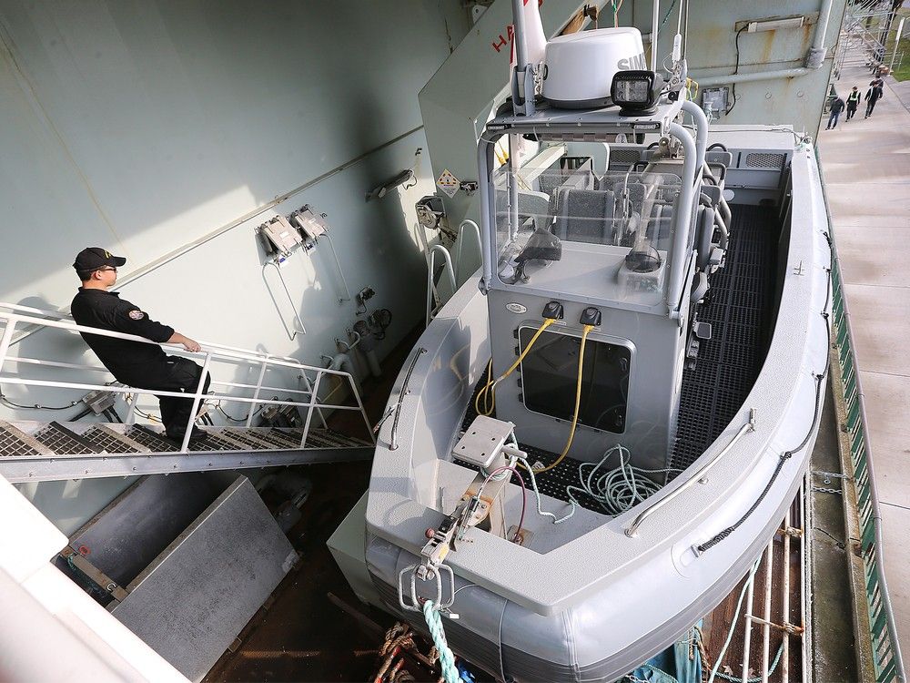 HMCS Harry DeWolf, one of Canada’s newest warships, docks in Windsor ...