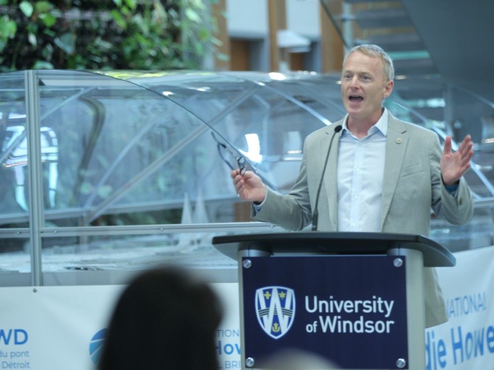 Massive models at UWindsor celebrate Gordie Howe bridge legacy | Windsor Star