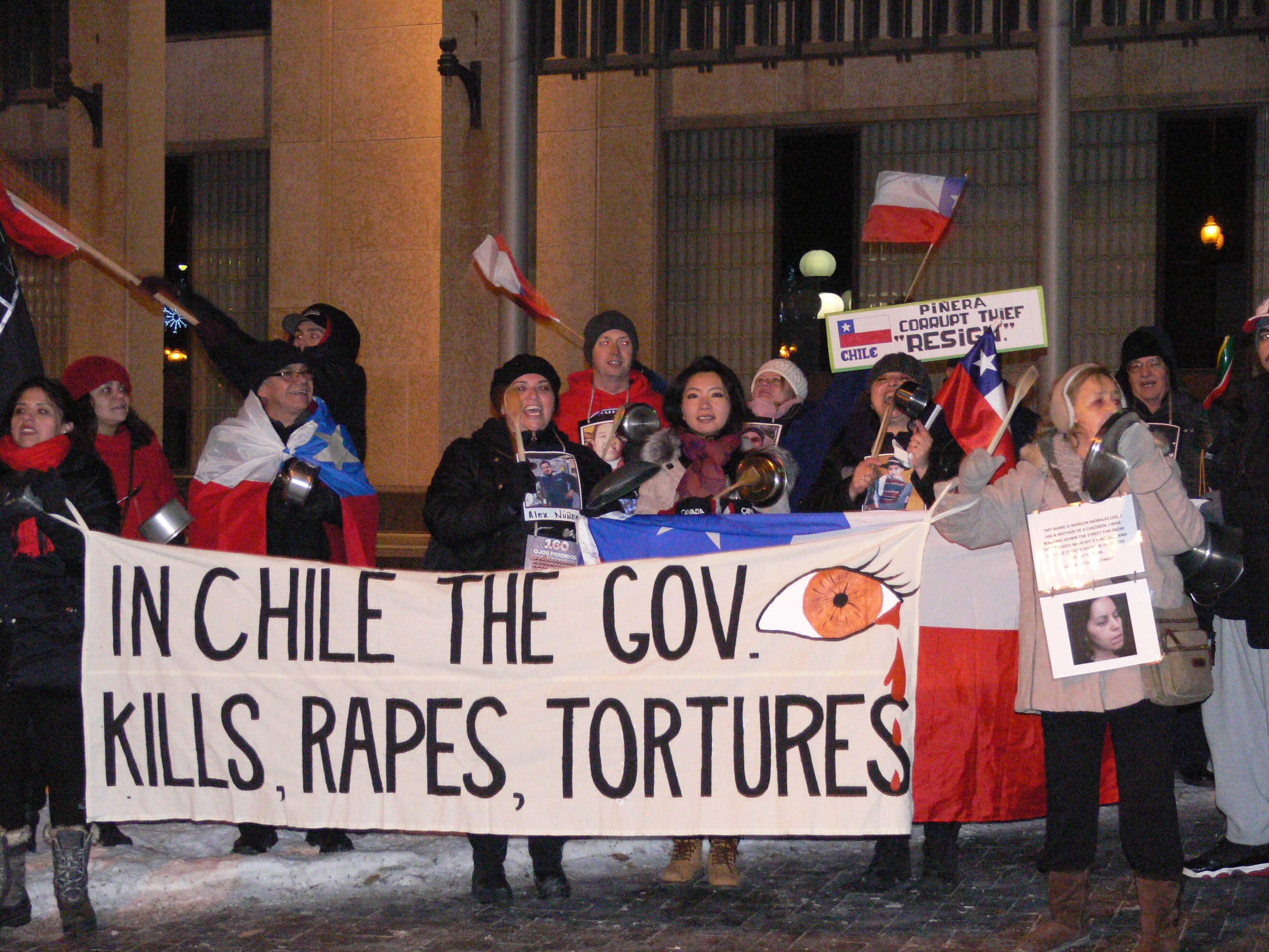 SHOW OF SUPPORT: Winnipeg's Chilean community holds rally at City Hall ...