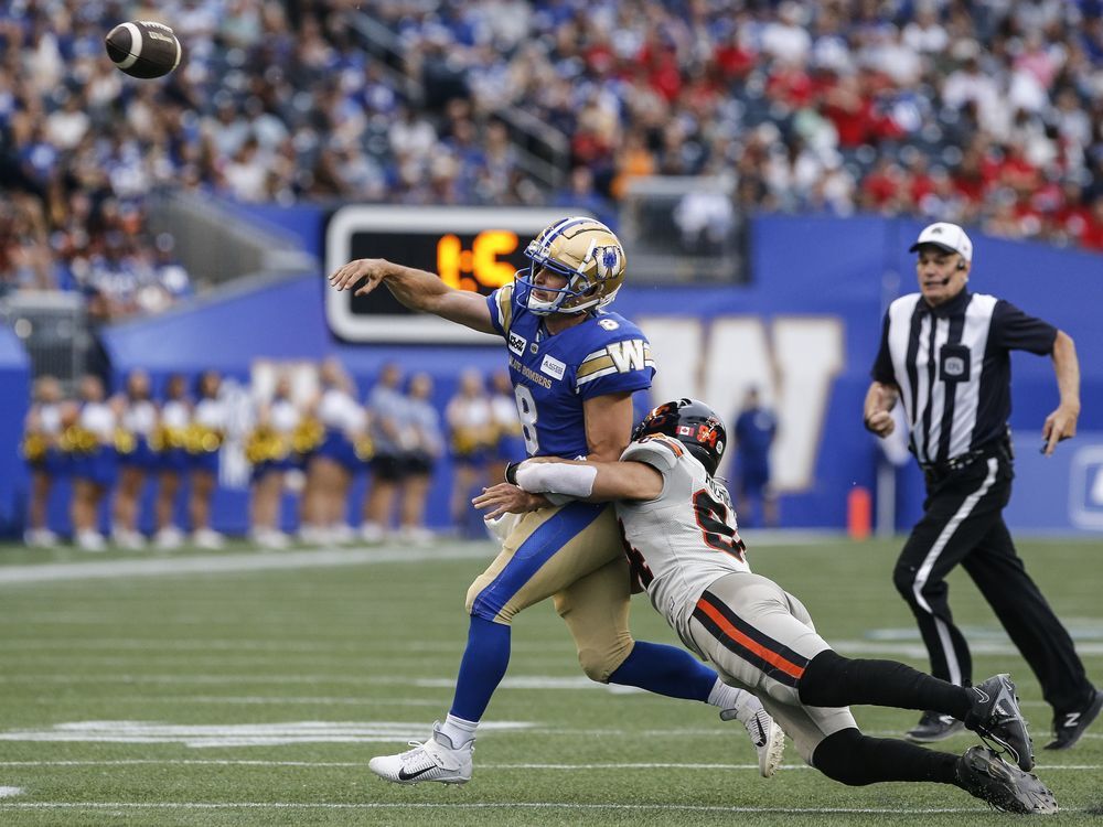 Two plays, a third loss and a sleepless night for Winnipeg Blue Bombers ...