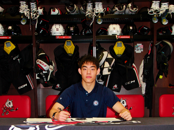 From Beijing to ka-ching: Winnipeg Jets' Kevin He makes history ...