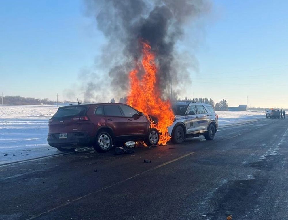 Two Portage women arrested after rammed police car burst into flame ...