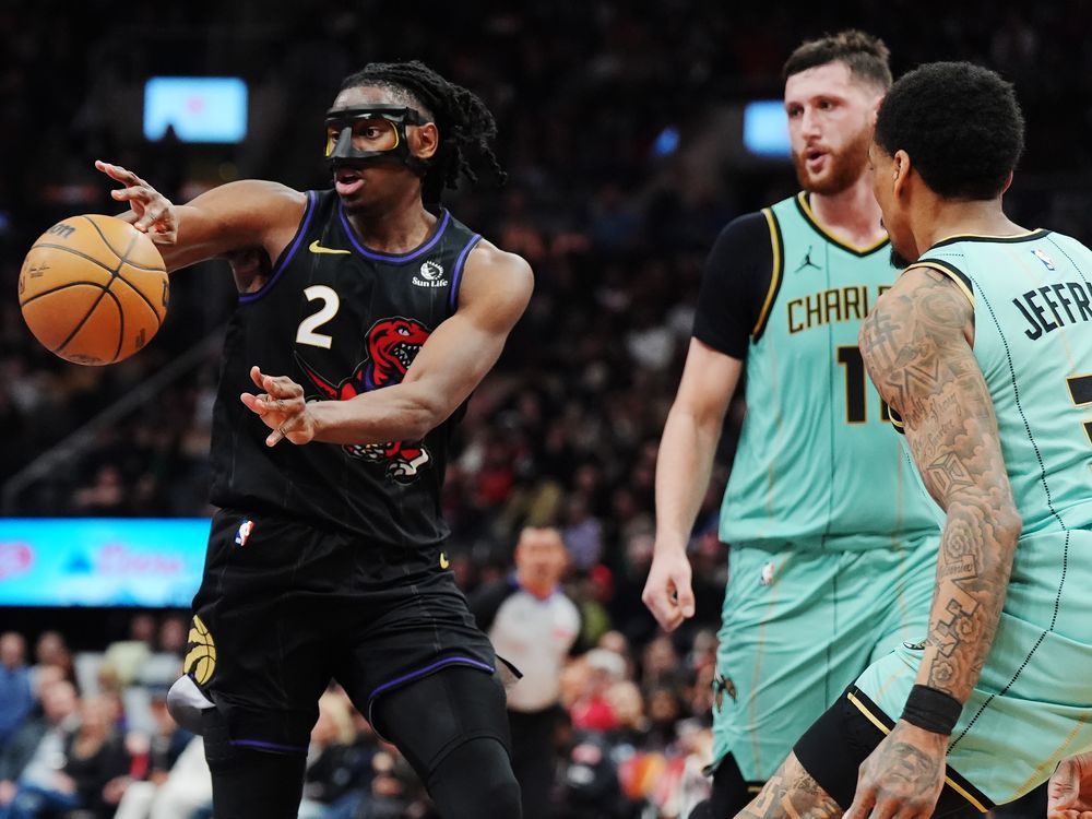 Raptors rookie Jonathan Mogbo has first triple-double of his career at ...